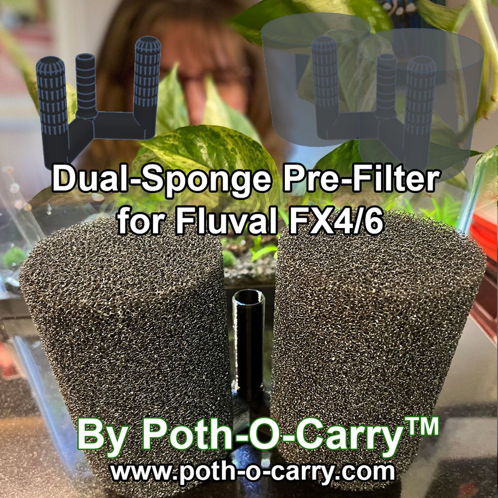 DUAL-SPONGE PRE-FILTER FOR YOUR FLUVAL FX 4/6 WITH SPONGES – Nature ...