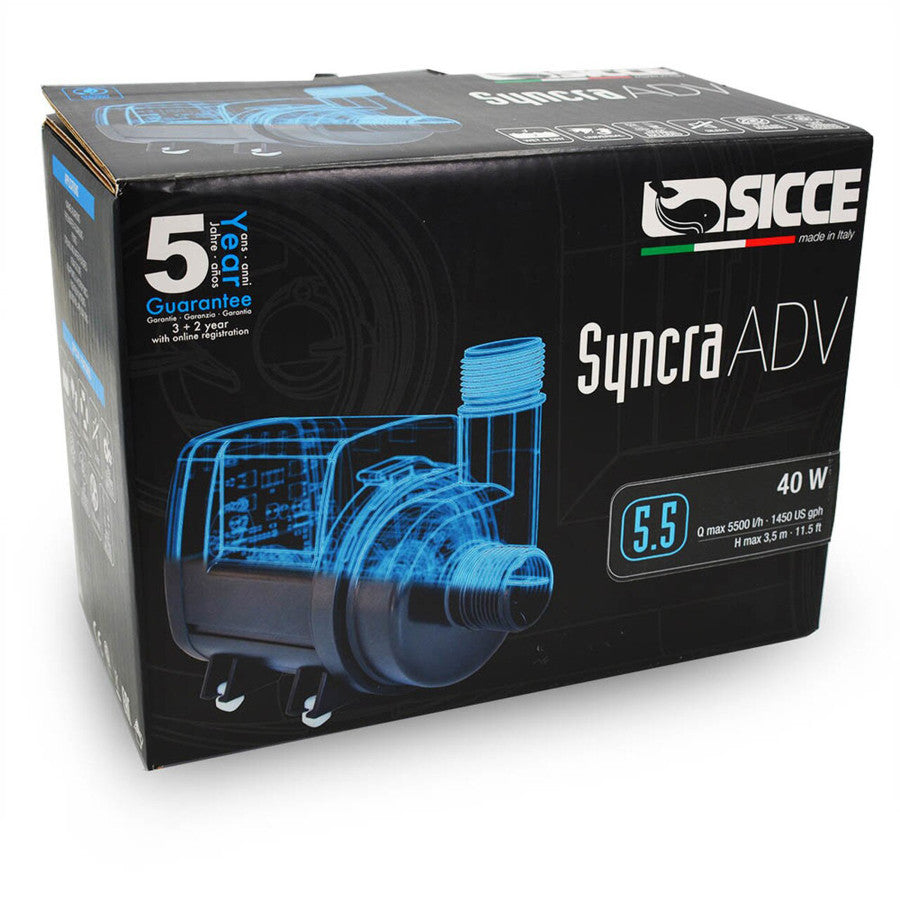 Sicce - Syncra ADV 5.5 Return Pump - 1,450 gph – Nature Aquariums USA
